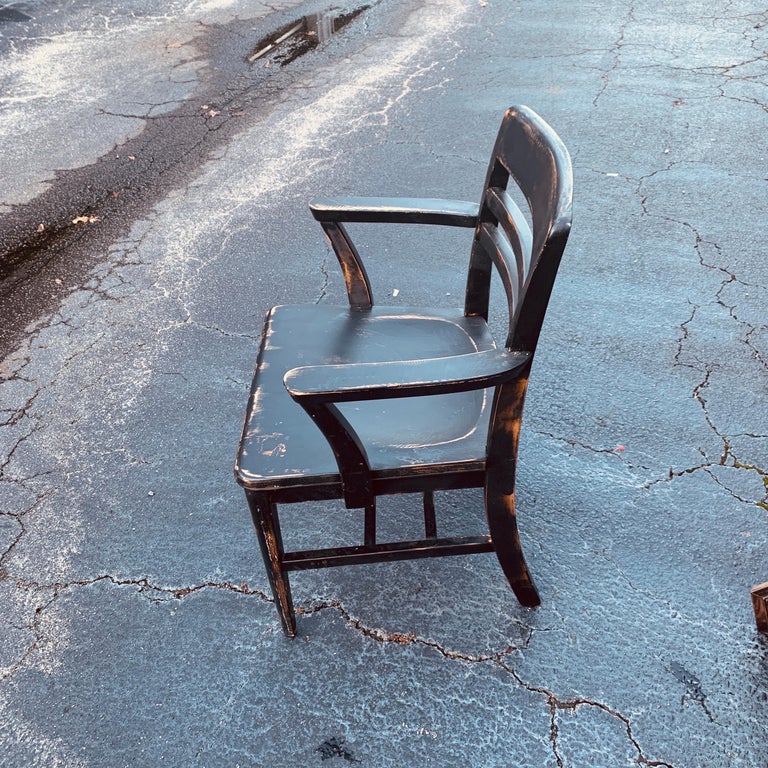 Vintage Remington Rand Bankers Style Traditional Wood Arm Chair For ...