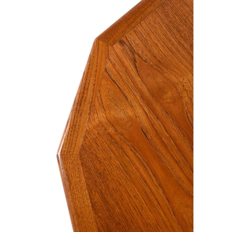 Vintage Restored Danish Modern Dodecagon Teak Coffee Table Made in ...