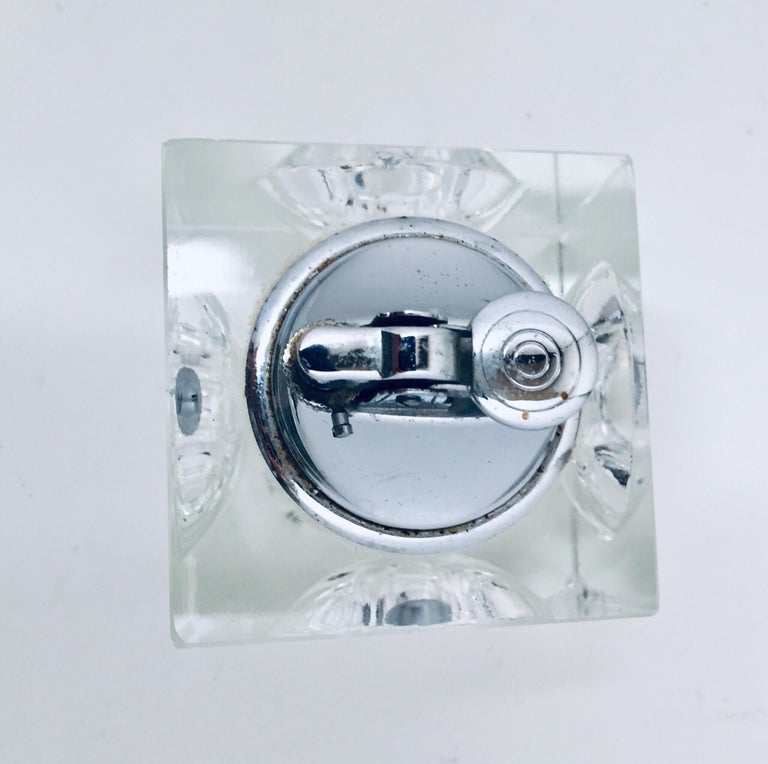Vintage Retro Cut Glass Square Lighter, 1970 at 1stDibs