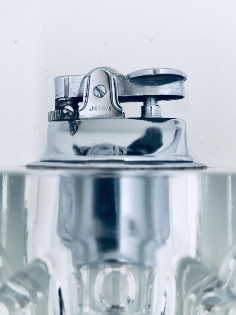 Vintage Retro Cut Glass Square Lighter, 1970 at 1stDibs