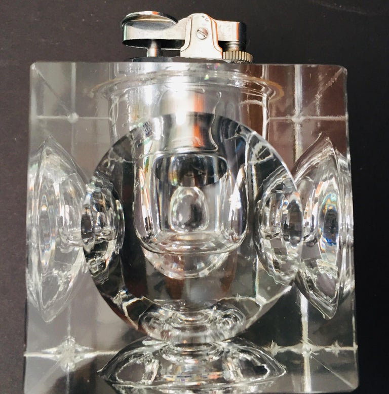 Vintage Retro Cut Glass Square Lighter, 1970, Japan at 1stDibs ...