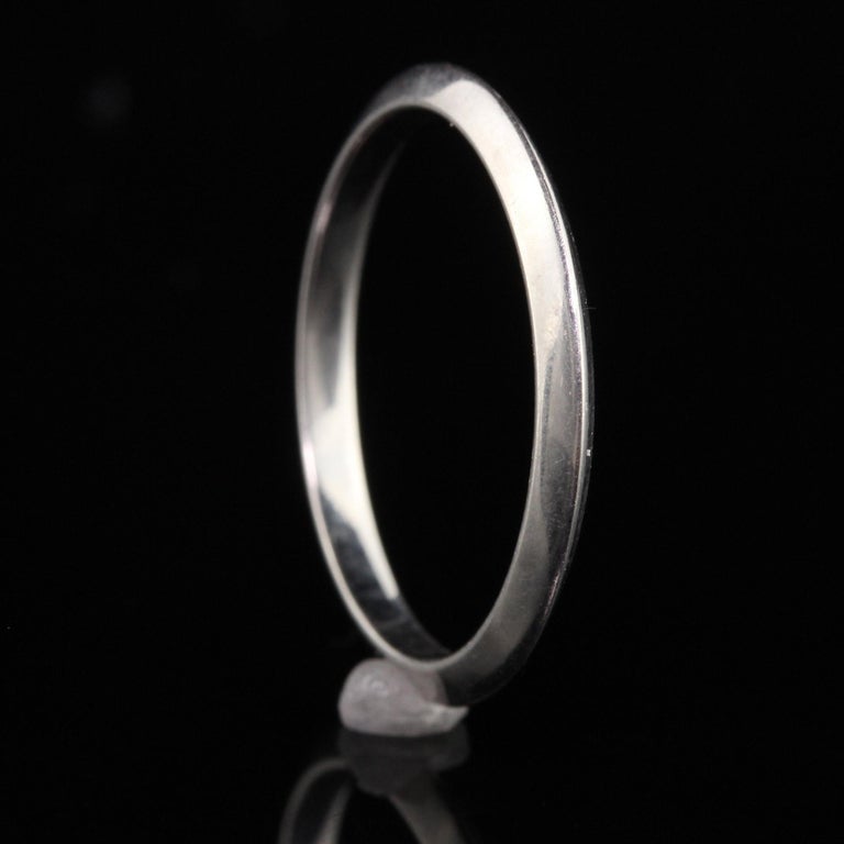 Vintage Retro Tiffany and Co Platinum Knife Edge Wedding Band For Sale ...