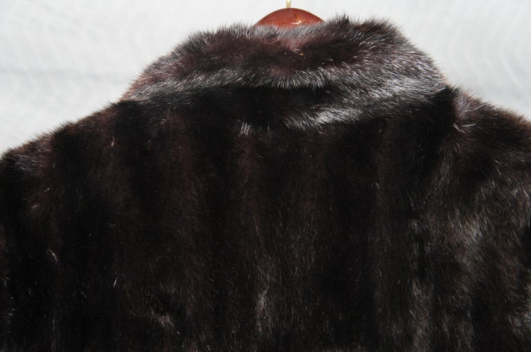 Vintage Revillon Paris London New York Black Full Length Mink Fur Coat ...
