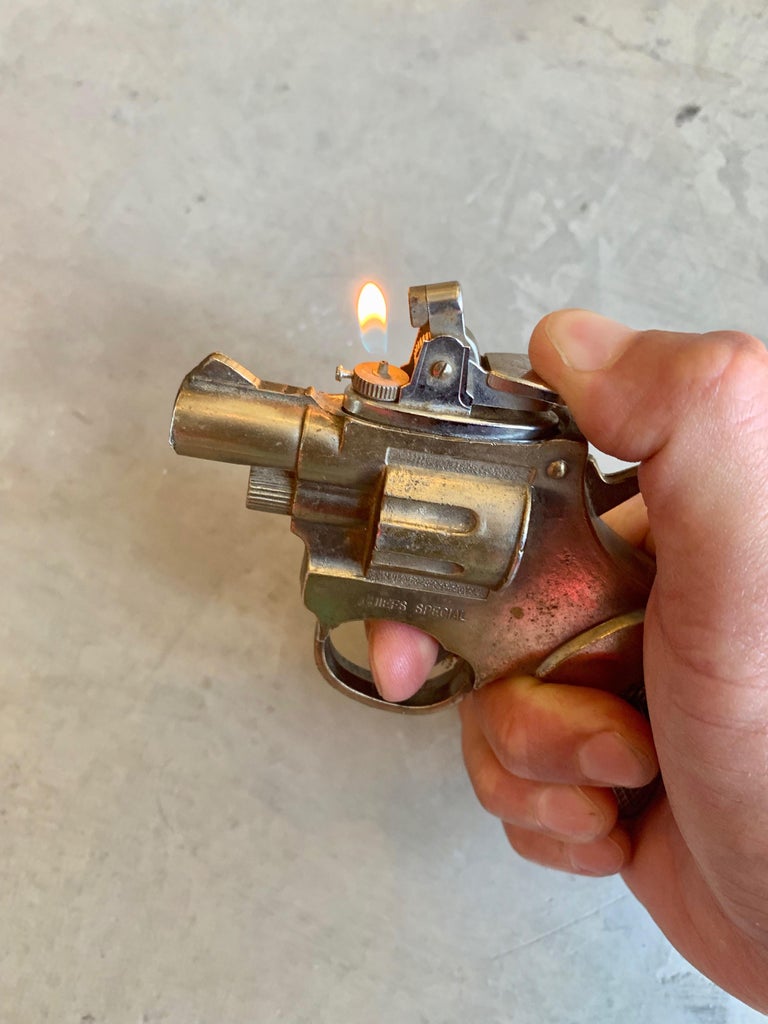 Vintage Revolver Handgun Lighter at 1stDibs | revolver lighter