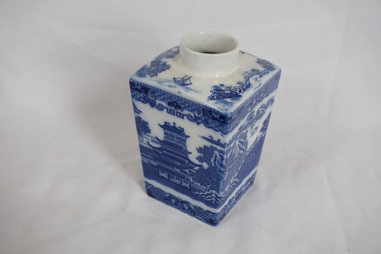 Vintage Rington's Tea Caddy, Blue Willow Ginger Jar, No Lid, England ...