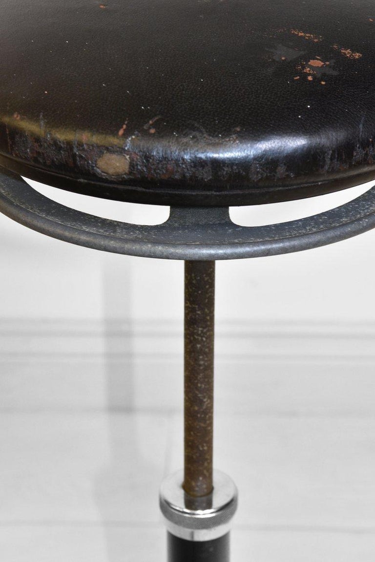 Vintage Ritter Industrial Leather Seated Operating Medical Stool Circa ...