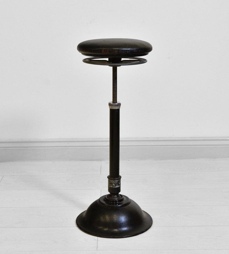 Vintage Ritter Industrial Leather Seated Operating Medical Stool Circa ...