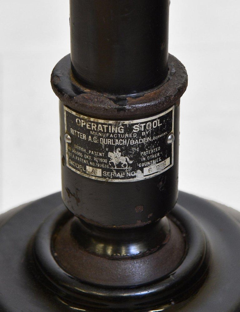 Vintage Ritter Industrial Leather Seated Operating Medical Stool Circa ...
