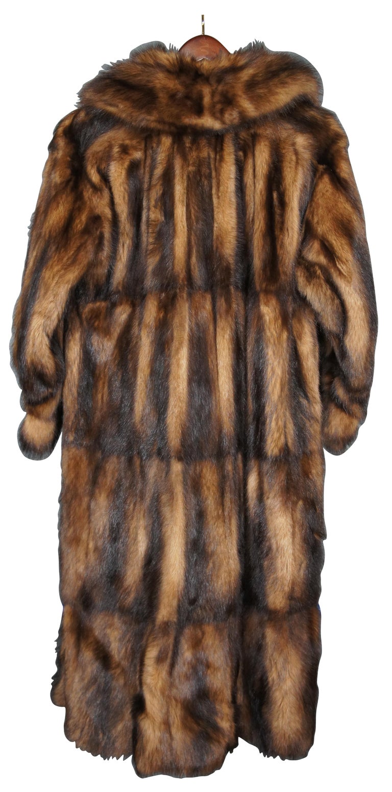 Vintage Robert Payne New York Two Tone Full Length Mink Fur Coat For ...
