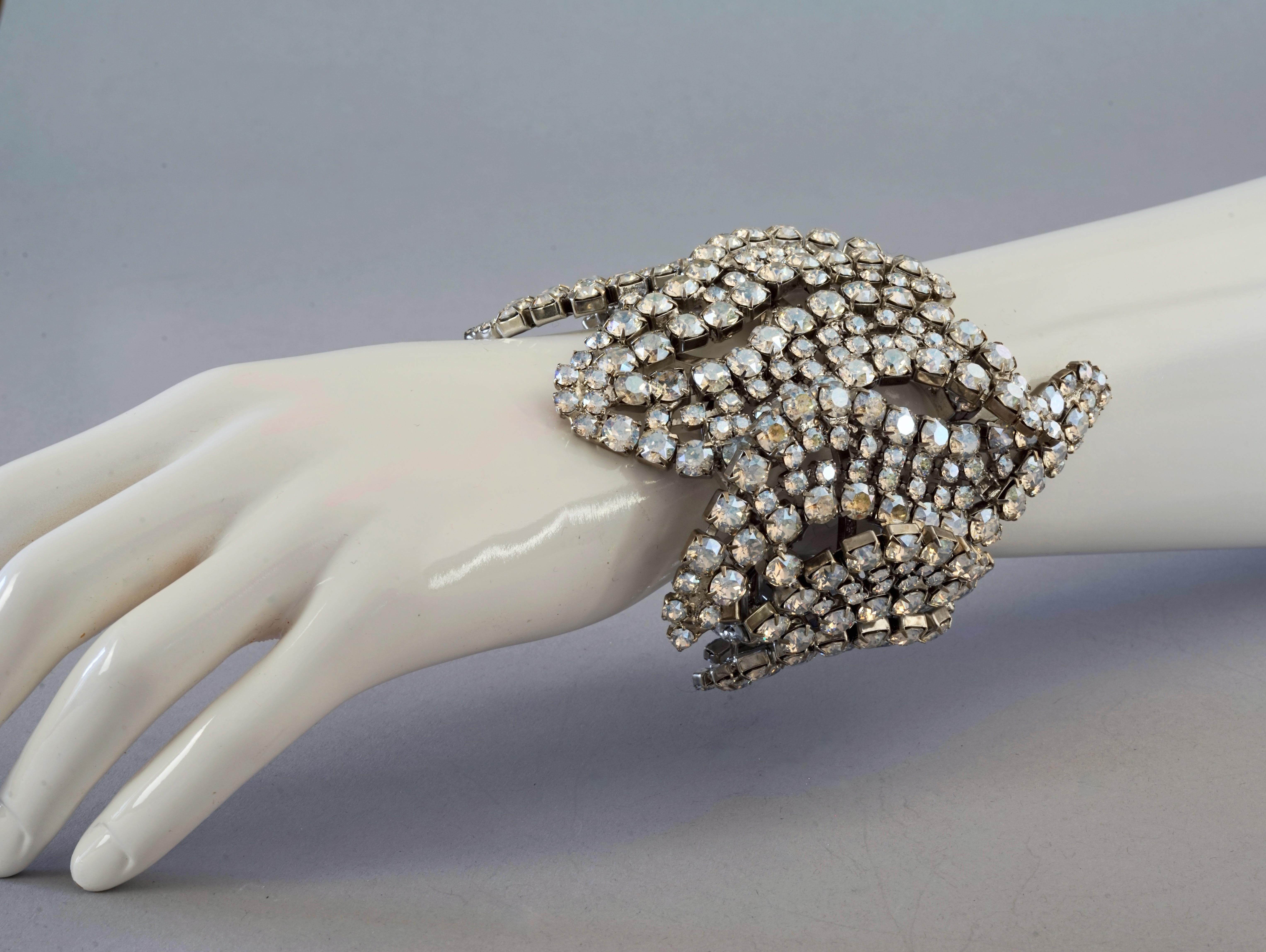 Vintage ROBERT SORRELL Opulent Crystal Cuff Bracelet For Sale at ...