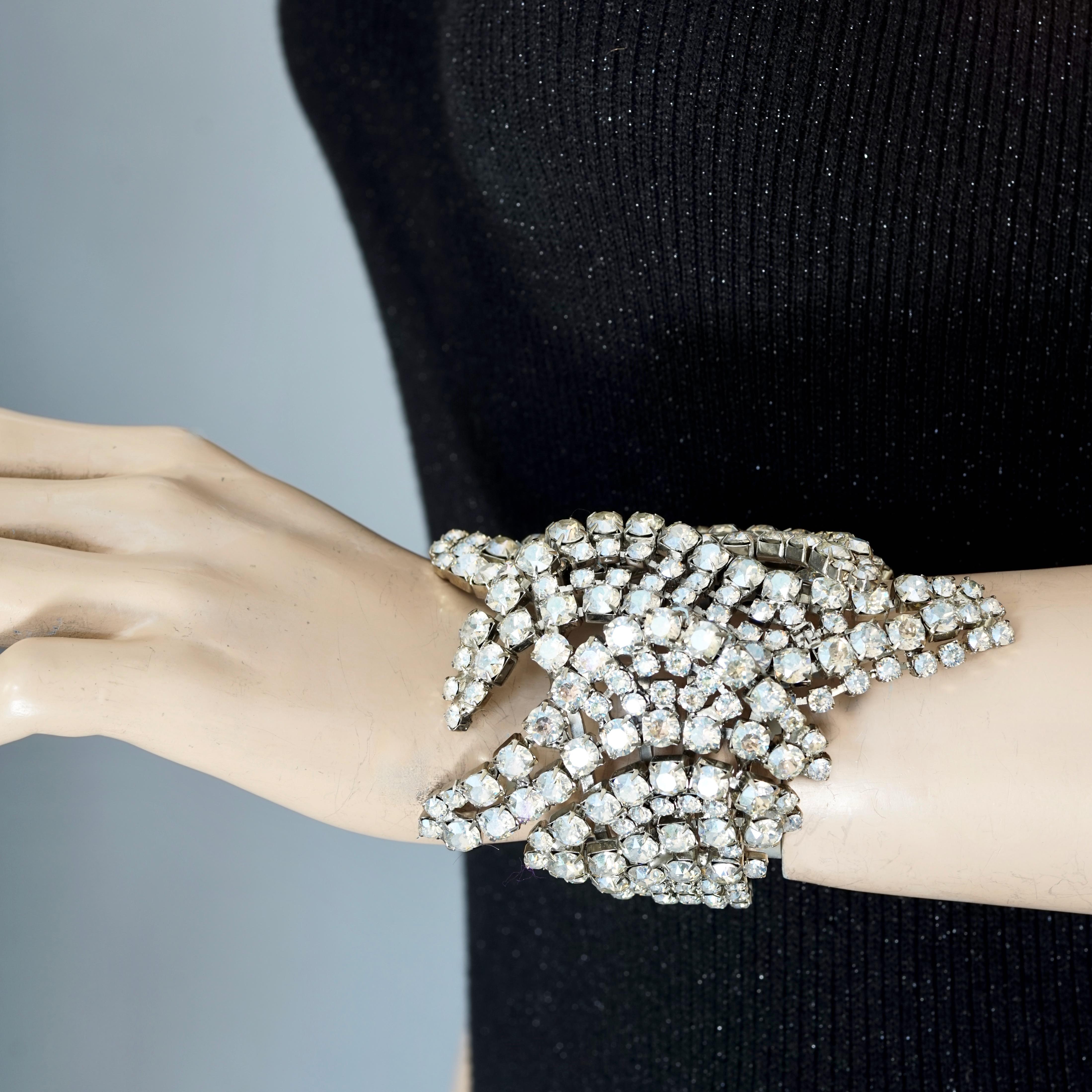Vintage ROBERT SORRELL Opulent Crystal Cuff Bracelet For Sale at ...