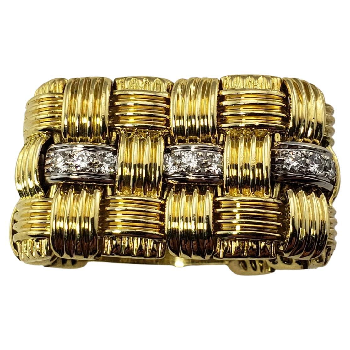 Roberto Coin Giraffe Pattern Enamel Gold Ring at 1stDibs