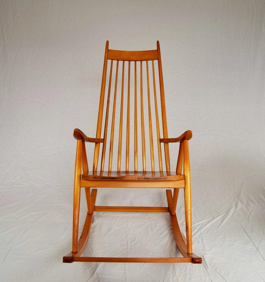Vintage Rocking Chair in the Scandinavian Style, 1970s at 1stDibs ...