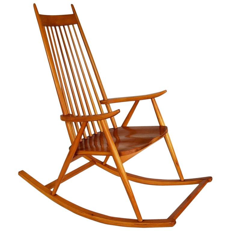 Vintage Rocking Chair in the Scandinavian Style, 1970s For Sale at 1stDibs