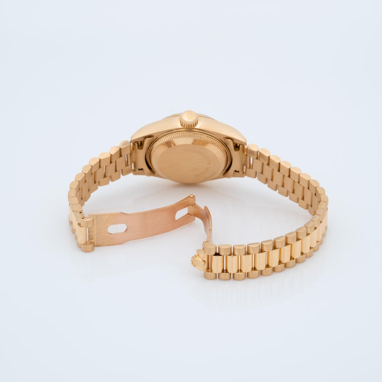 Vintage Rolex 18 Karat Yellow Gold and Tiger's Eye DateJust Model 69178 ...