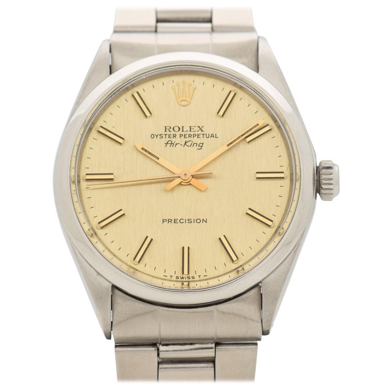 Vintage Rolex Air-King Stainless Steel Watch, 1972 For Sale at 1stDibs