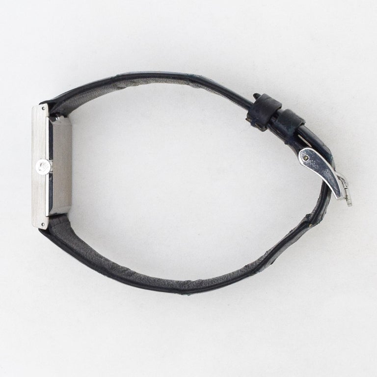 Vintage Rolex Cellini Rectangular-Shaped 18 Karat White Gold Watch ...