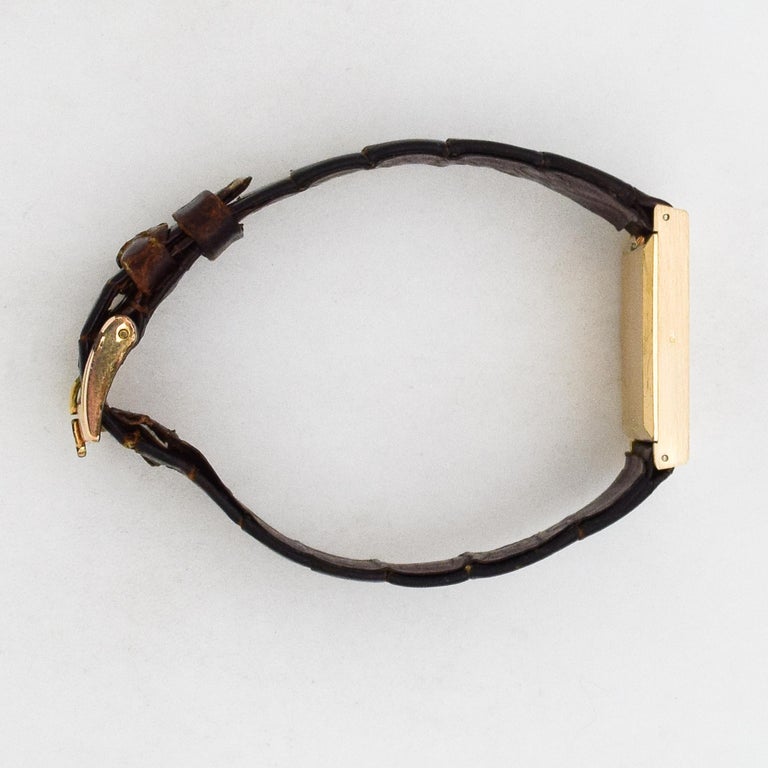 Vintage Rolex Cellini Rectangular-Shaped 18 Karat Yellow Gold Watch ...