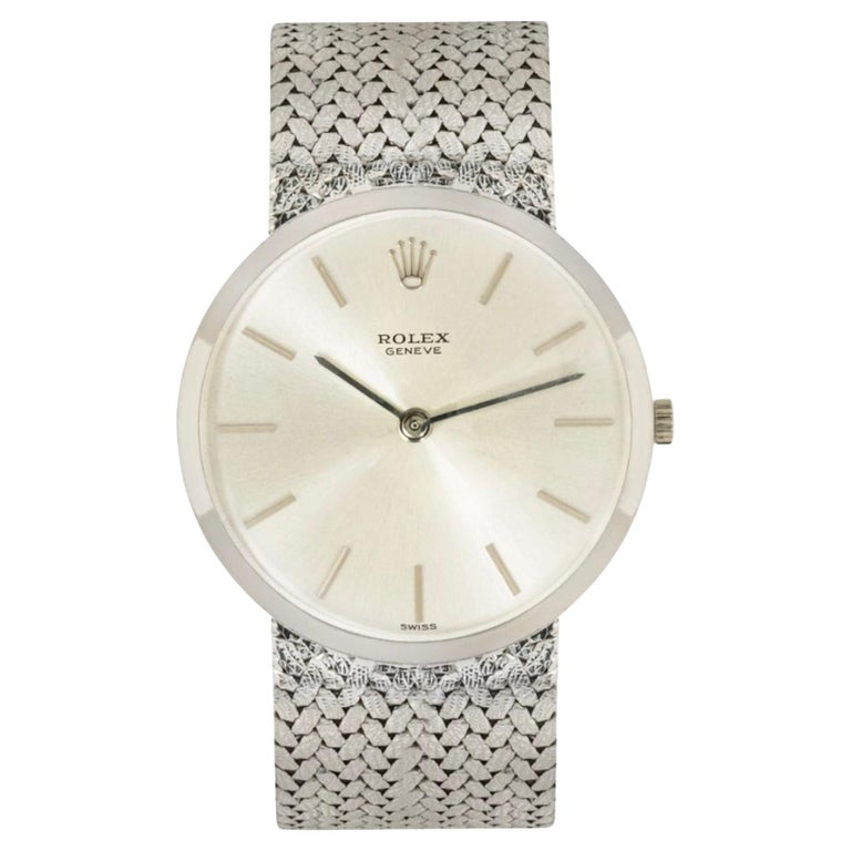 Vintage Rolex Cellini White Gold Watch For Sale at 1stDibs