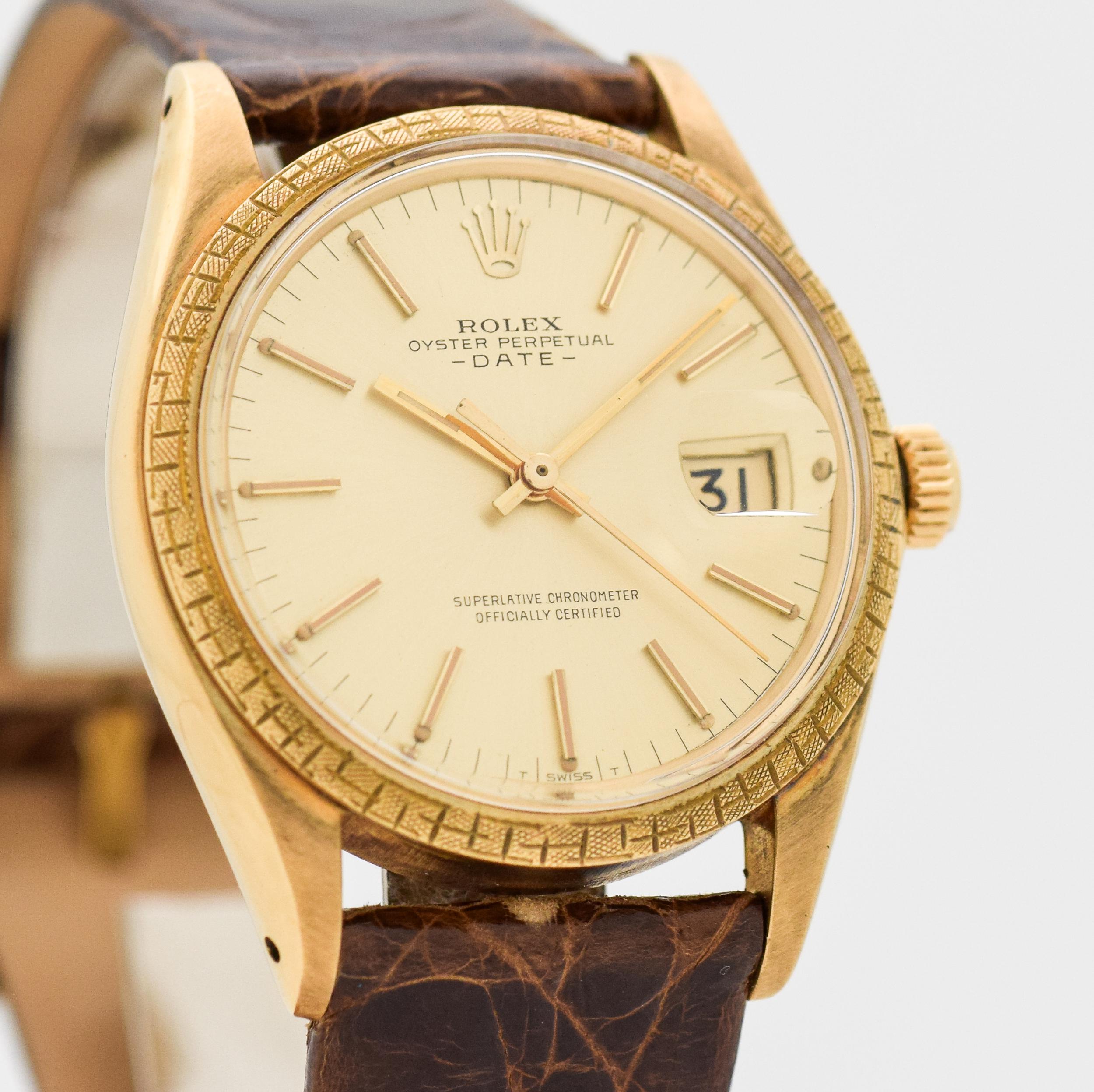 Vintage Rolex Date Automatic Reference 1504 18 Karat Yellow Gold Watch ...