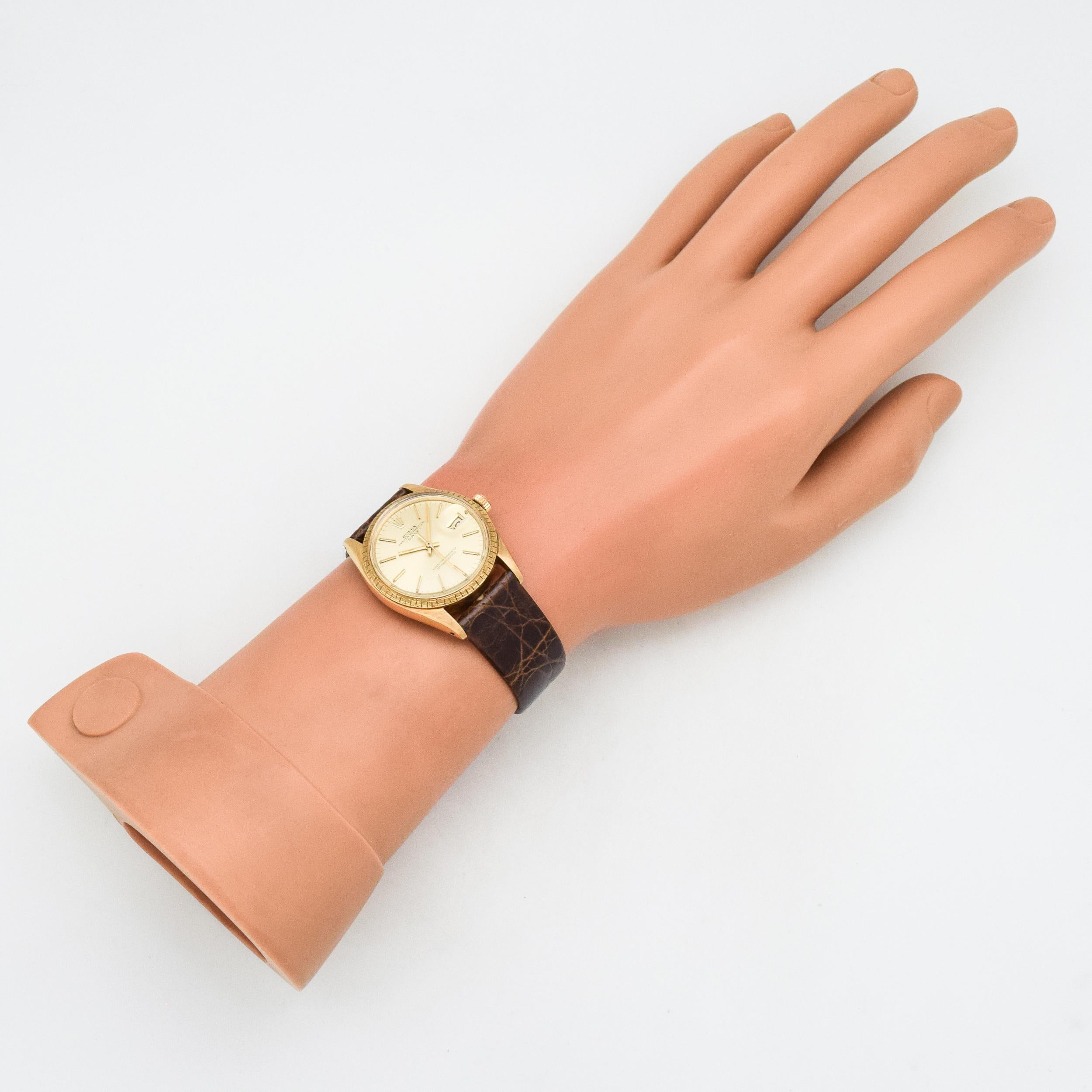 Vintage Rolex Date Automatic Reference 1504 18 Karat Yellow Gold Watch ...