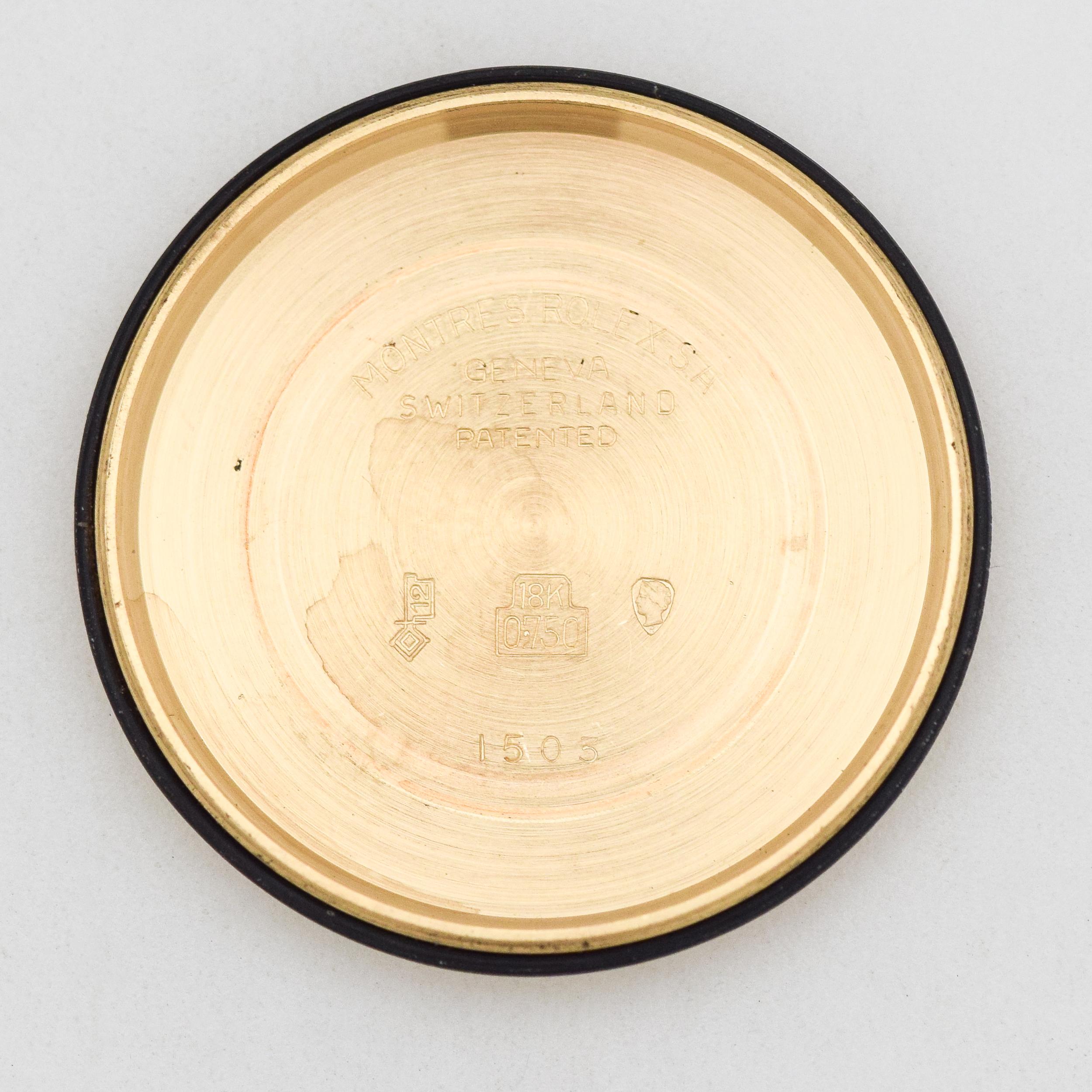 Vintage Rolex Date Automatic Reference 1504 18 Karat Yellow Gold Watch ...