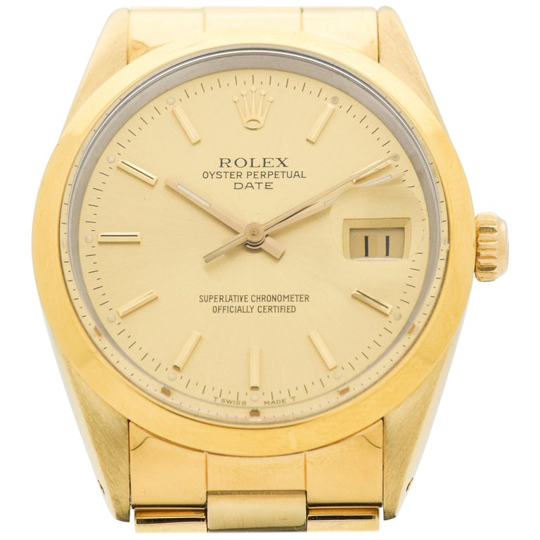 Vintage Rolex Date Automatic Reference 15505 Watch, 1985 at 1stDibs