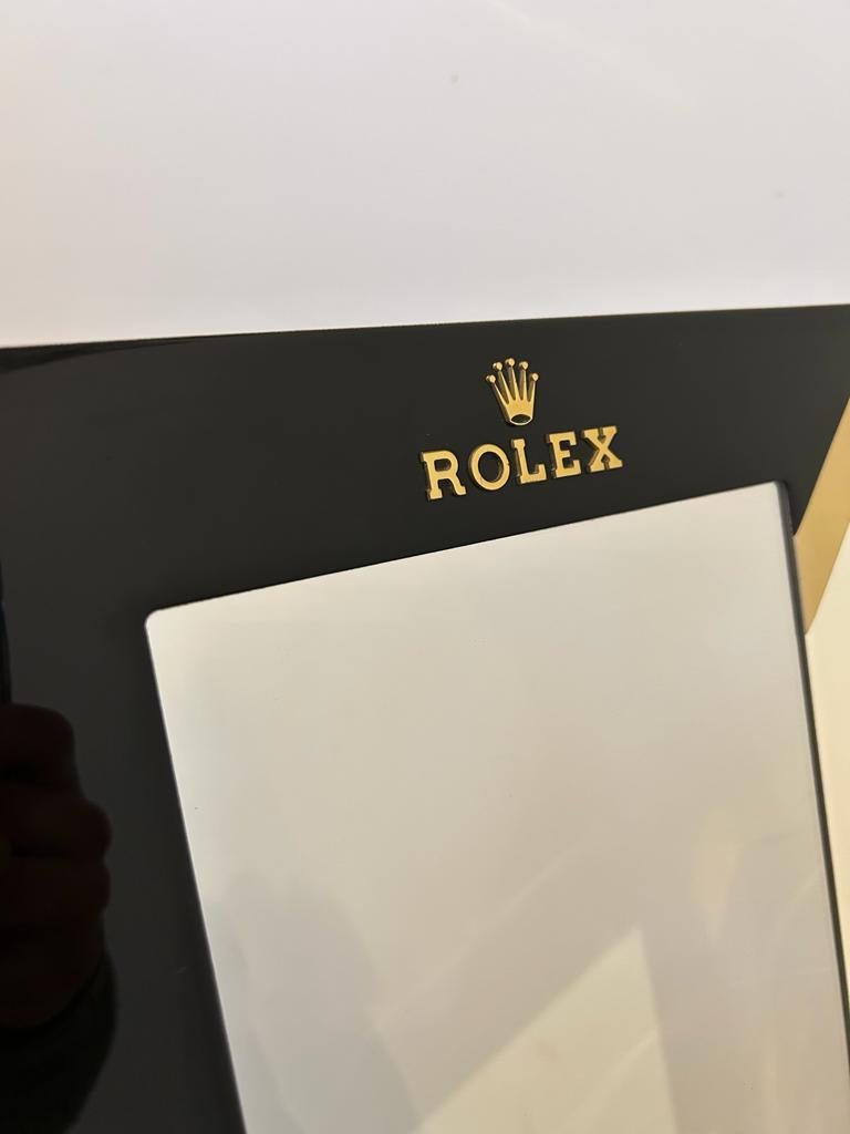 Vintage Rolex Dealer / Retailer Mirror Lacquer and Brass, Circa 1970's ...