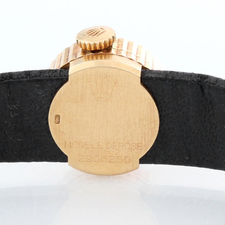 Vintage Rolex Orchid Chameleon 14 Karat Yellow Gold Ladies at 1stDibs