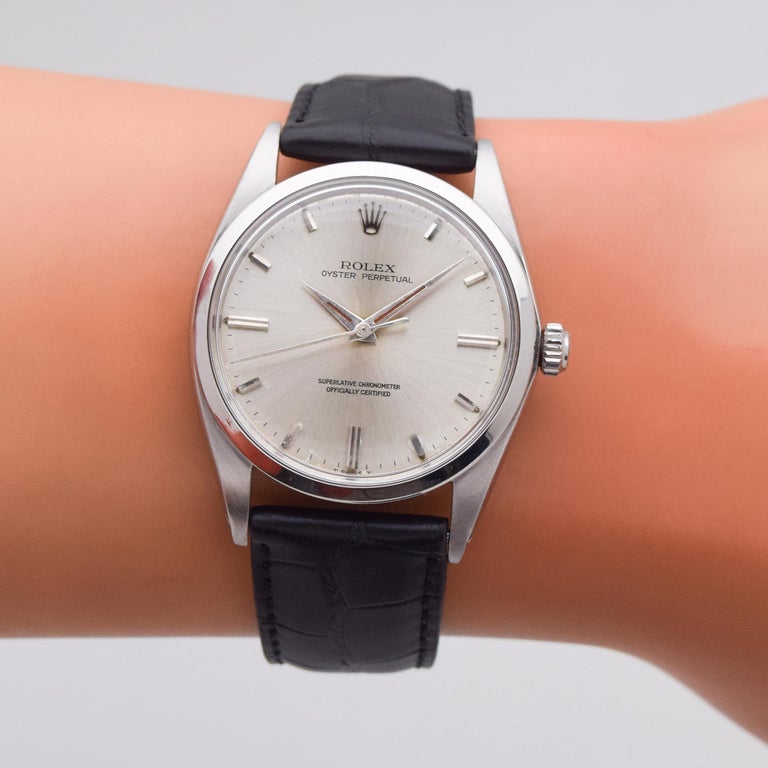 Vintage Rolex Oyster Perpetual Reference 1018 Stainless Steel Watch ...