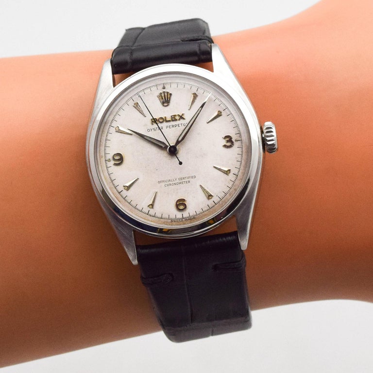 Vintage Rolex Oyster Perpetual Reference 6084 Stainless Steel Watch ...