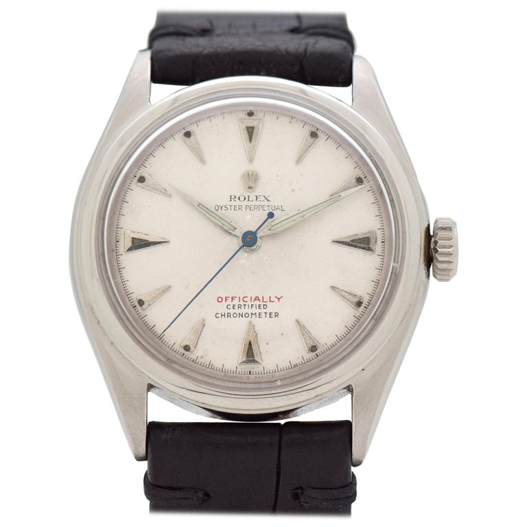 Vintage Rolex Oyster Perpetual Reference 6084 Stainless Steel Watch ...