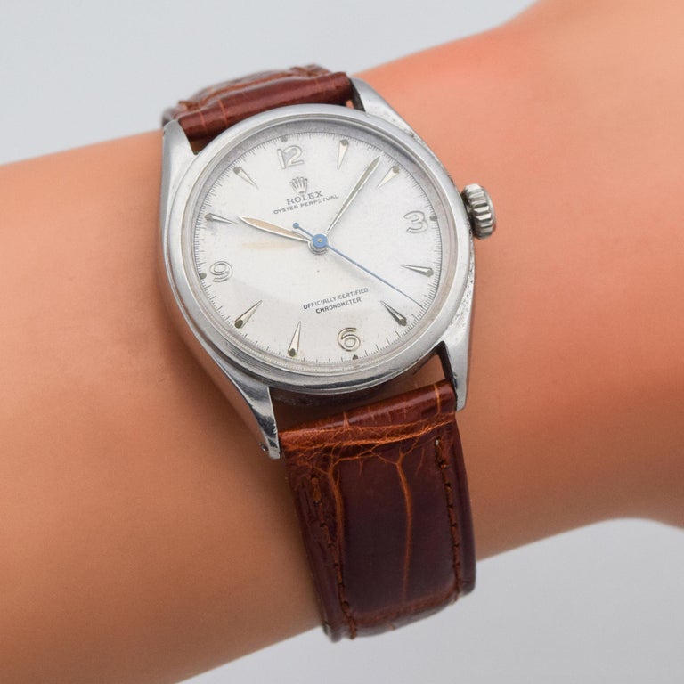 Vintage Rolex Oyster Perpetual Reference 6084 Stainless Steel Watch ...