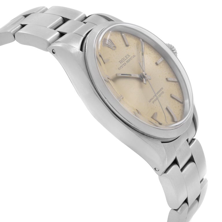 Vintage Rolex Oyster Perpetual Stainless Steel Silver Dial Automatic ...