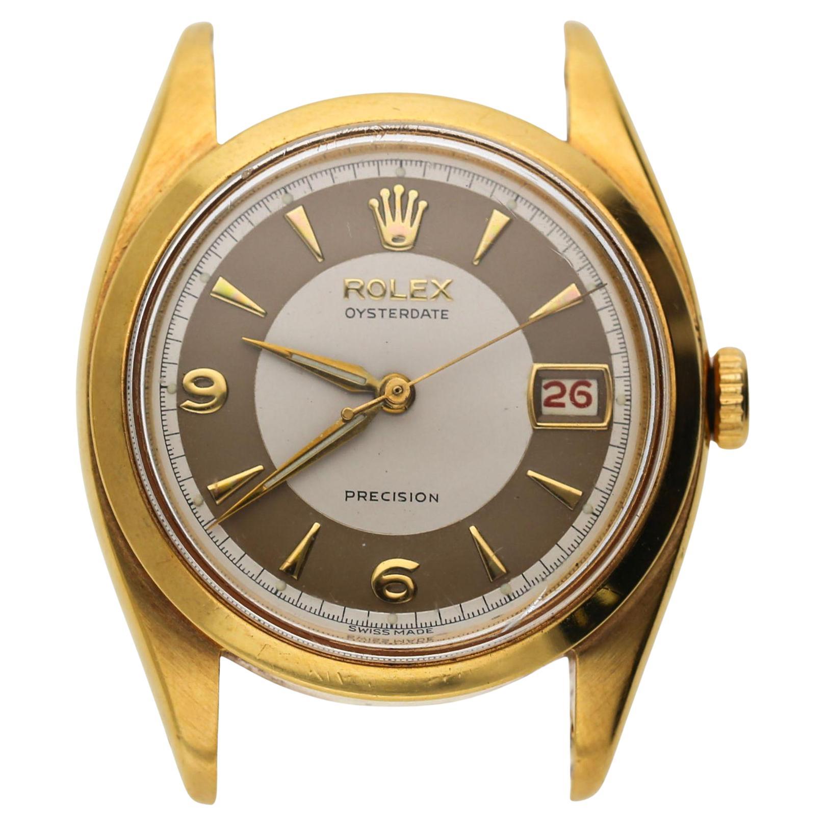 Vintage Rolex Oysterdate Precision Tropical Dial Men’s Watch Ref. 6066 ...