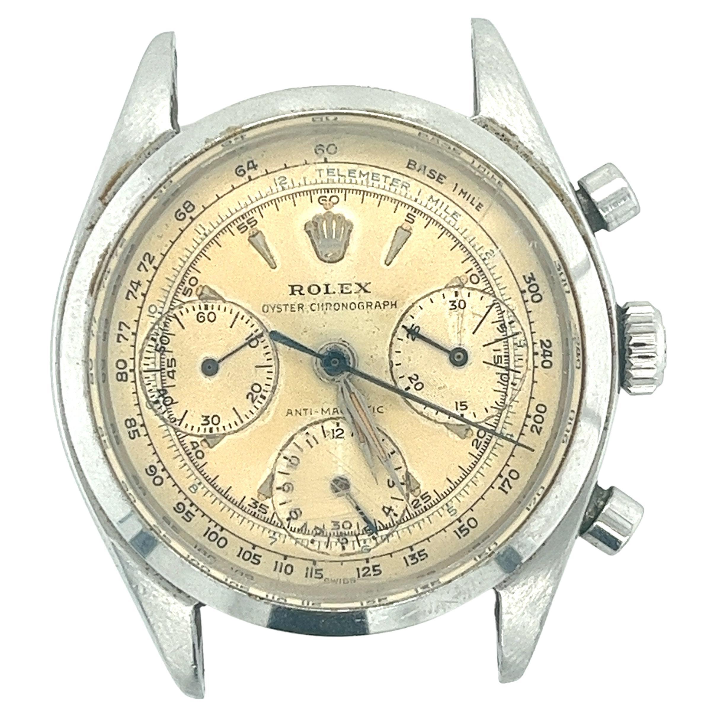 Vintage Rolex Pre Daytona Oyster Chronograph 6234 Watch Face 36mm Manual Wind For Sale at 1stDibs