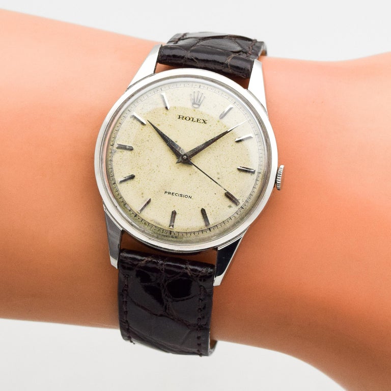 Vintage Rolex Precision Reference 8896 Stainless Steel Watch, 1950s For ...