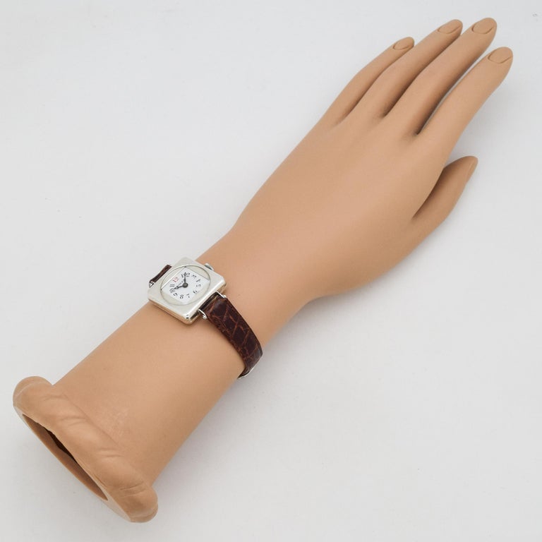 Vintage Rolex Square-Shaped Sterling Silver Watch, 1910s at 1stDibs