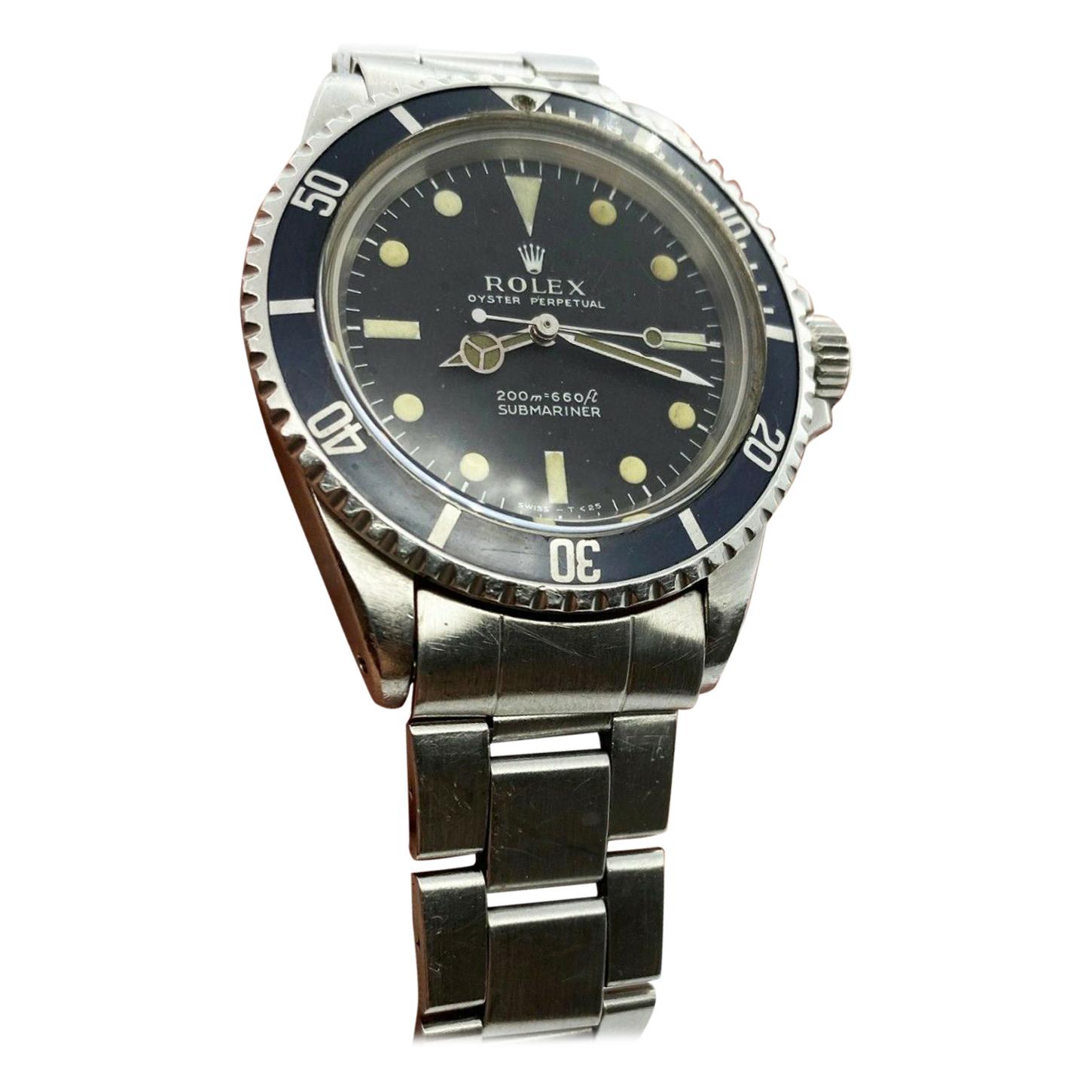 Rolex Stainless Steel British Military Submariner "Mil Sub" Ref 5513 ...