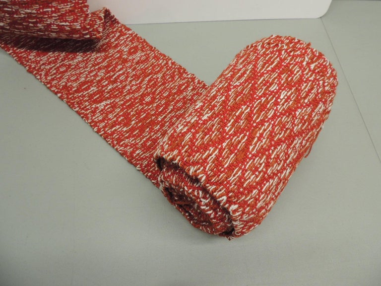 Vintage Roll of Red and White Woven Turkish Sash For Sale at 1stDibs