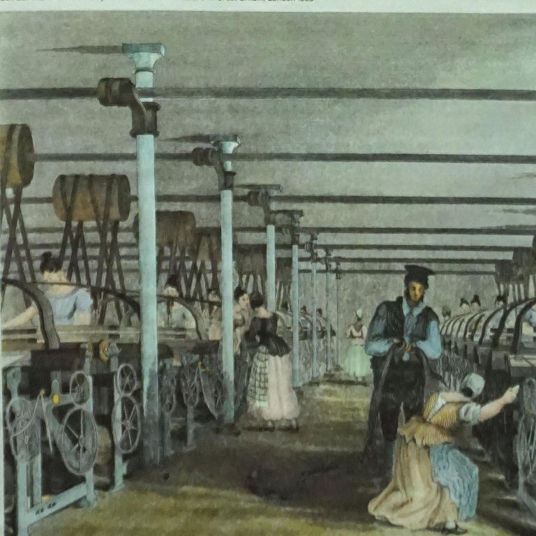 Vintage Rollable Wallchart the Industrial Revolution Weaving Loom For ...