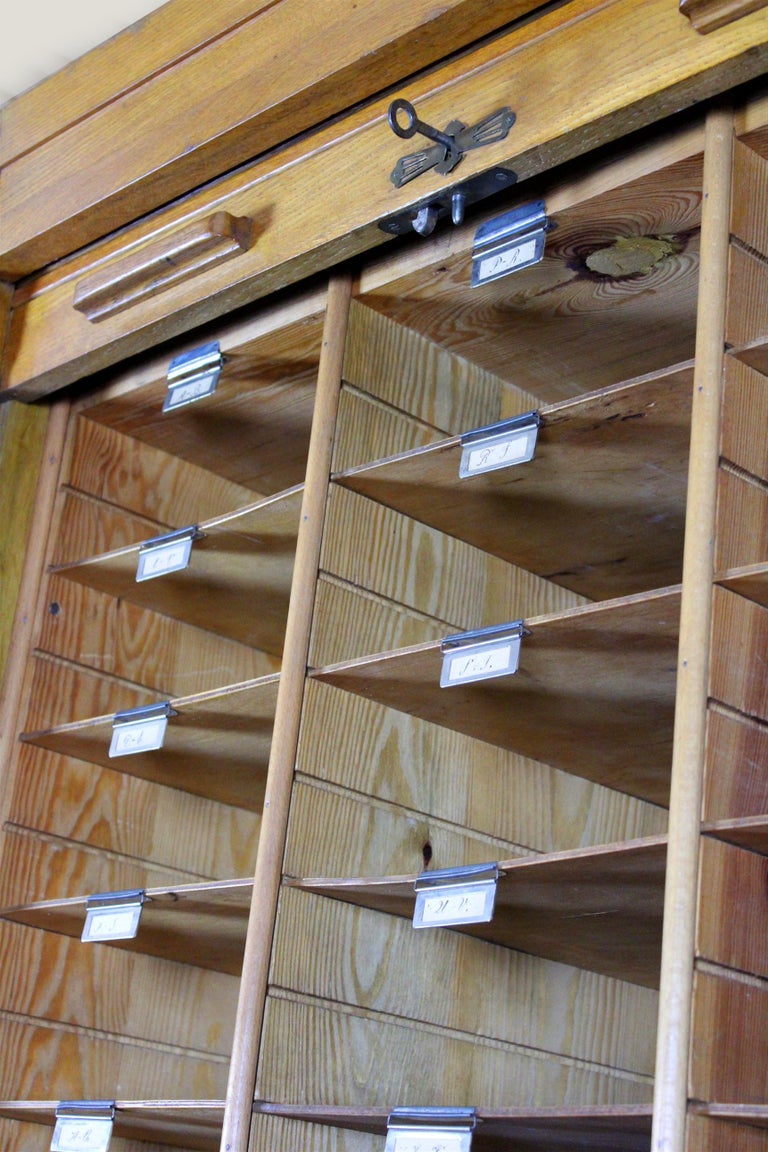 Vintage Roller Shutter Filing Cabinet From Jerry, USA, 1930s For Sale ...