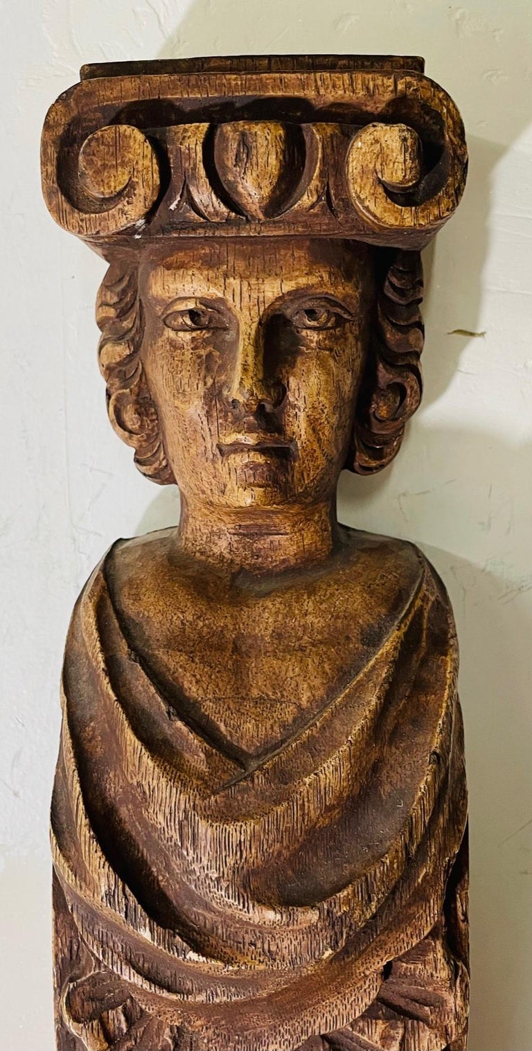 Vintage Roman Figural Wall Sculpture or Bracket, a Pair at 1stDibs