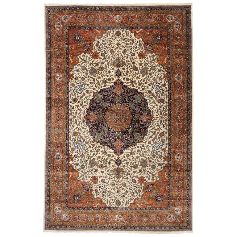 Vintage Romanian Palace Size Rug with Old World Art Nouveau Cottage ...