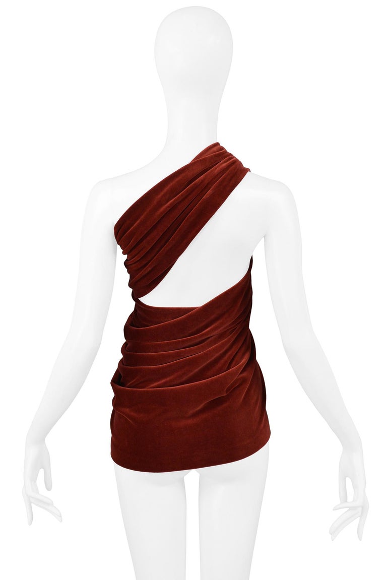 Vintage Romeo Gigli Burgundy Velvet Top at 1stDibs