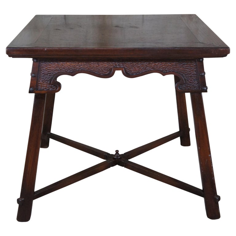 Vintage Romweber Viking Oak Square Breakfast Dining Card Game Table at ...