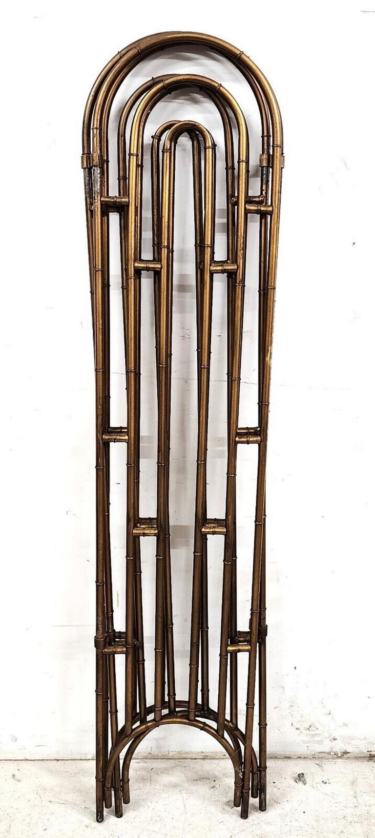 Vintage Room Divider Screen Paravent Regency Steampunk Steel For Sale ...