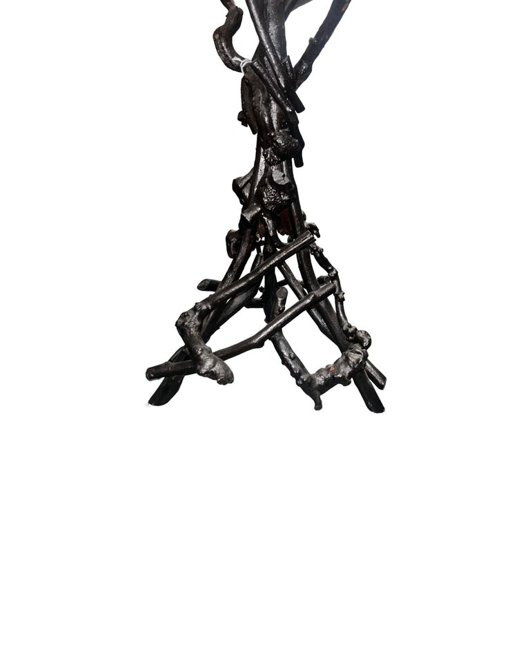 Vintage Root Base Drift Wood Table with Triangular Top For Sale at 1stDibs