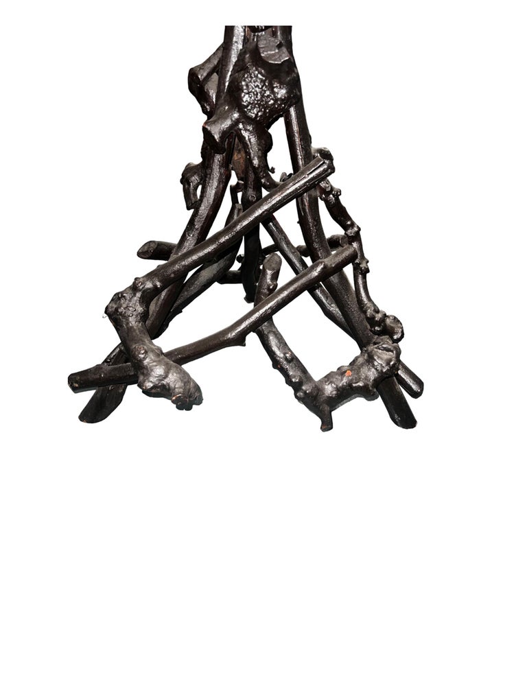 Vintage Root Base Drift Wood Table with Triangular Top For Sale at 1stDibs