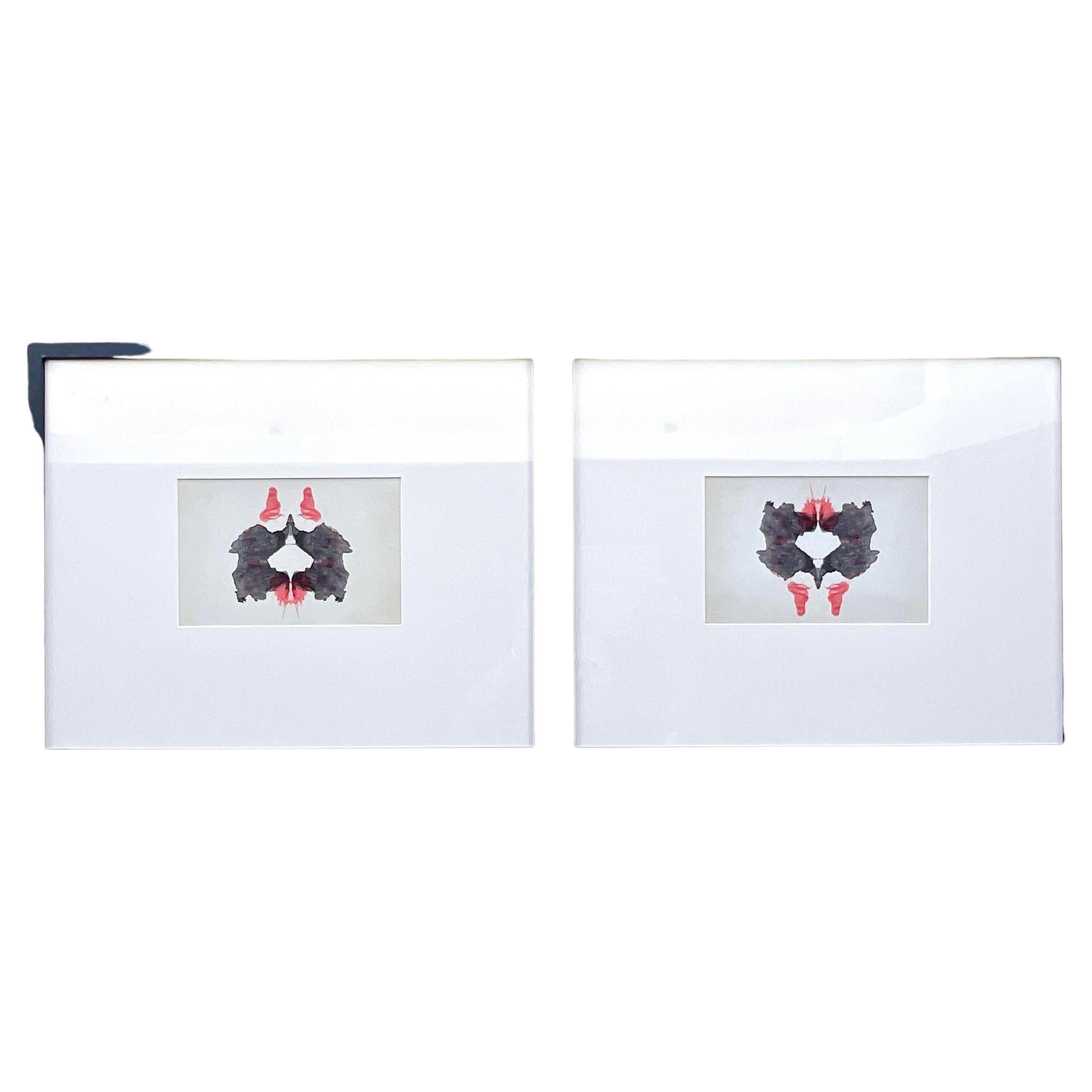 Group of Original Abstract Rorschach Inkblot Test Prints at 1stDibs
